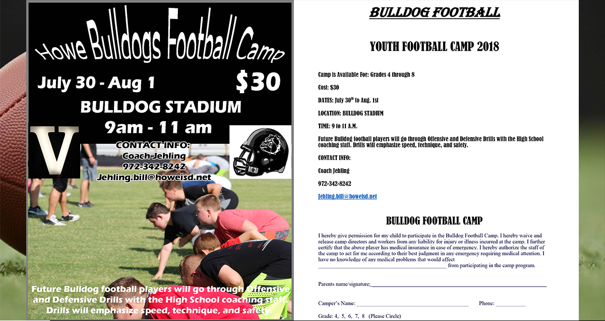 2018 Howe Bulldogs Football Camp - The Howe Enterprise