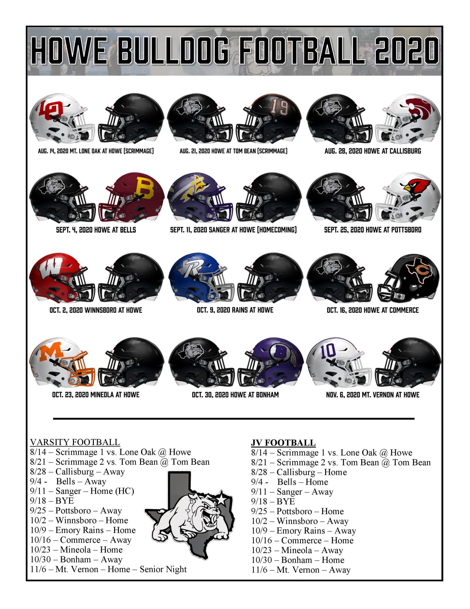 2020-Howe-Bulldogs-schedule - The Howe Enterprise